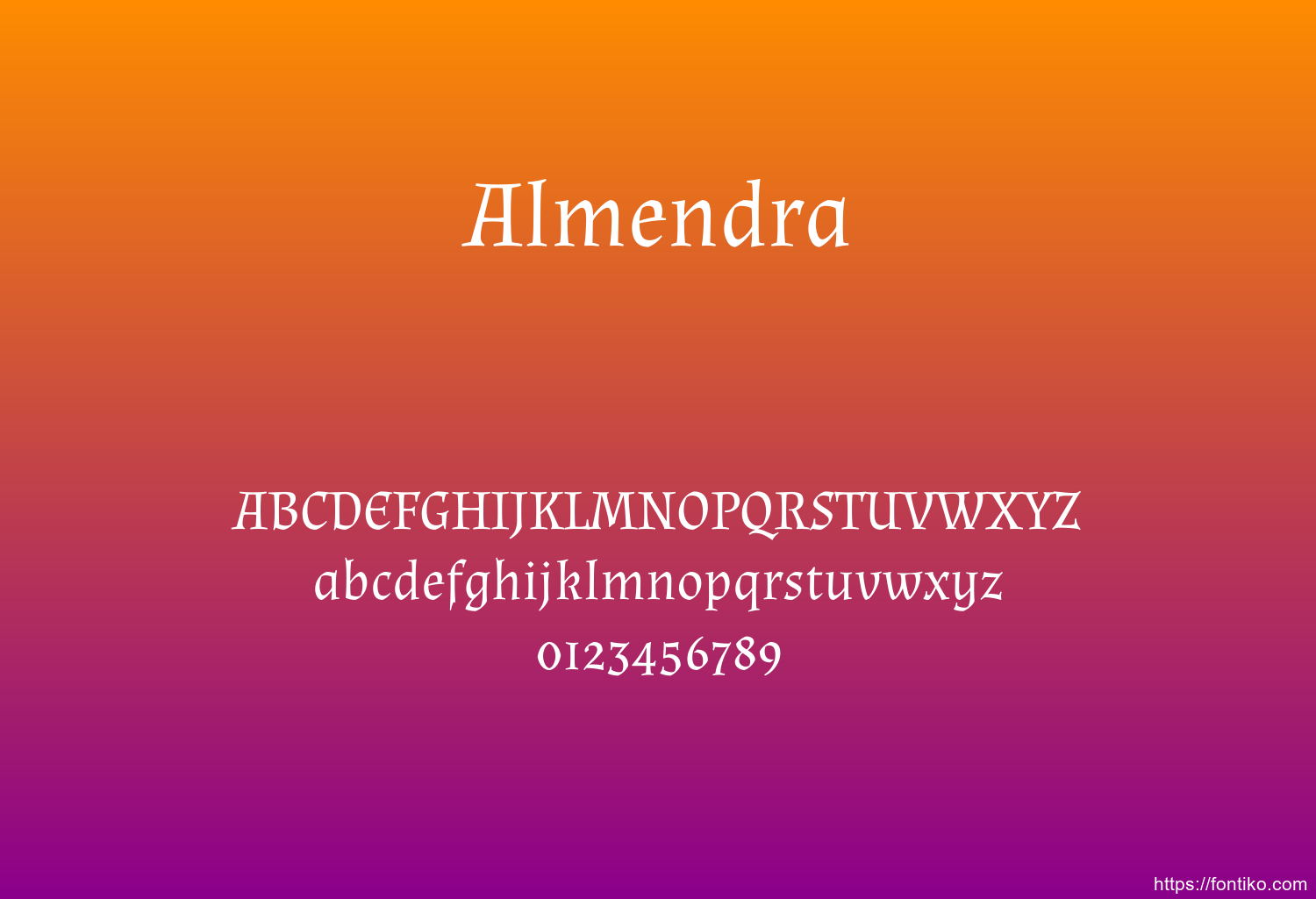 Almendra font [OTF - TTF] | fontiko.com