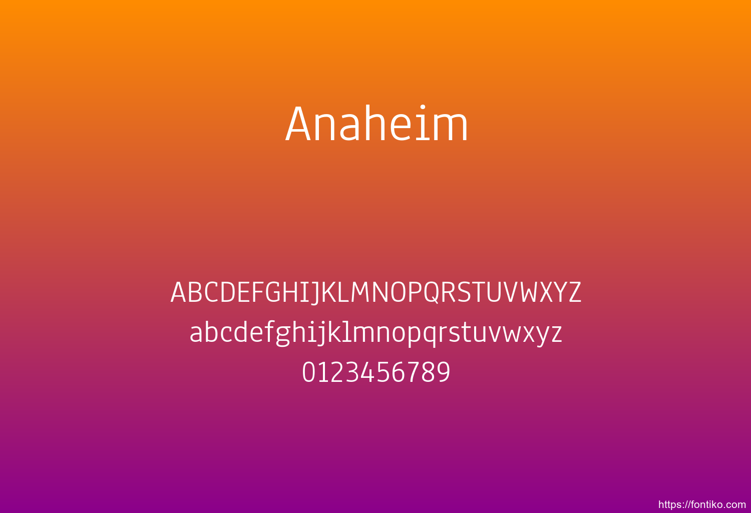 Anaheim font [OTF - TTF] | fontiko.com