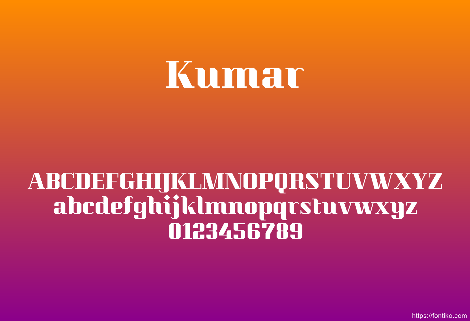 Kumar font [OTF - TTF] | fontiko.com